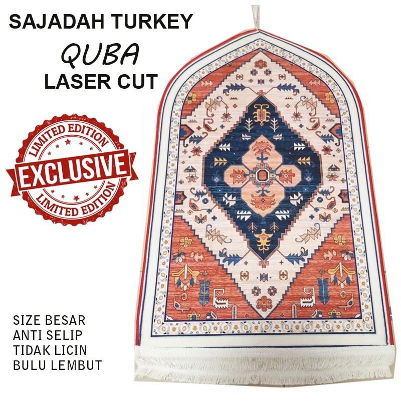 Anti-slip Turkey Prayer Prayer Mat QUBA Laser cut Non-Slip Feather - By ...