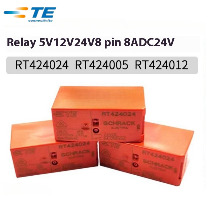 Schrack relay RT424024 RT424005 RT424012 RT314024 RTE2412 8-pin 8A DC ...