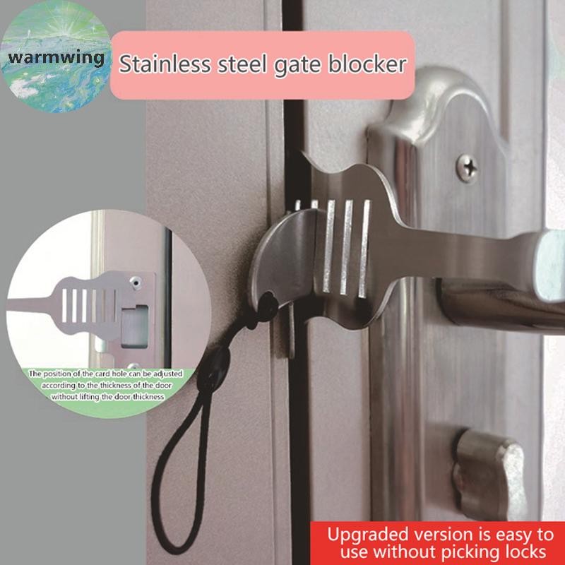 Warmwing Safety Anti-theft Door Blocker Portable 11cm Stainless Steel ...