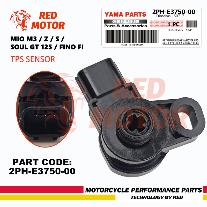 Black TPS Sensor Motor Parts for Mio M3 / Z / S / Soul GT 125 / Fino FI ...