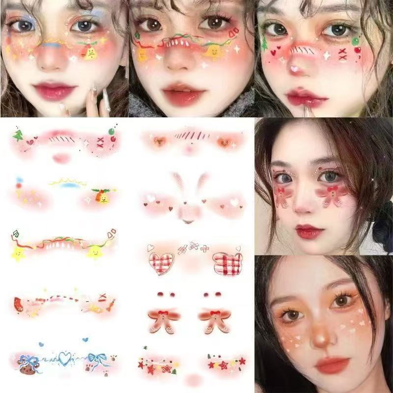 10pcs Shiny Tattoo Sticker Party Decoration Waterproof Eye Face Hand ...