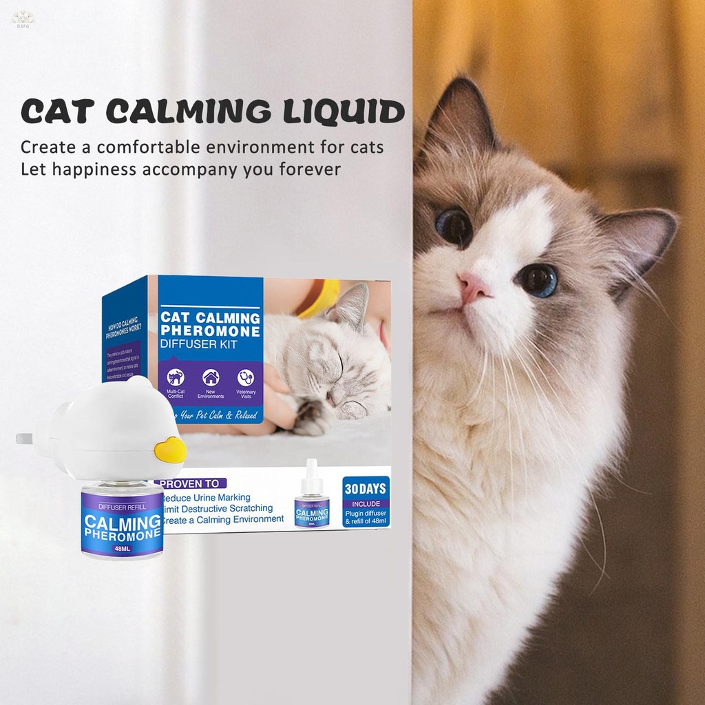 Cat Pheromones Calming Diffuser Long-Lasting Cat Calming Diffuser Safe ...