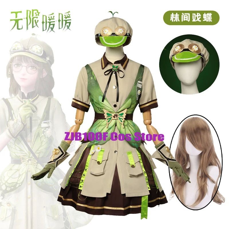 Nikki Cosplay Anime Infinity Nikki Green Lolita Dress Open World ...
