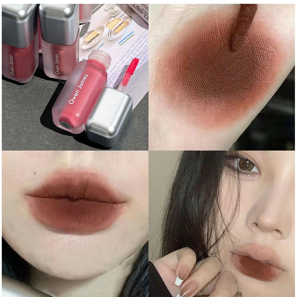 Owen James Lip Glaze Brown Lip Matte Velvet Not Easy To Fade Whitening ...