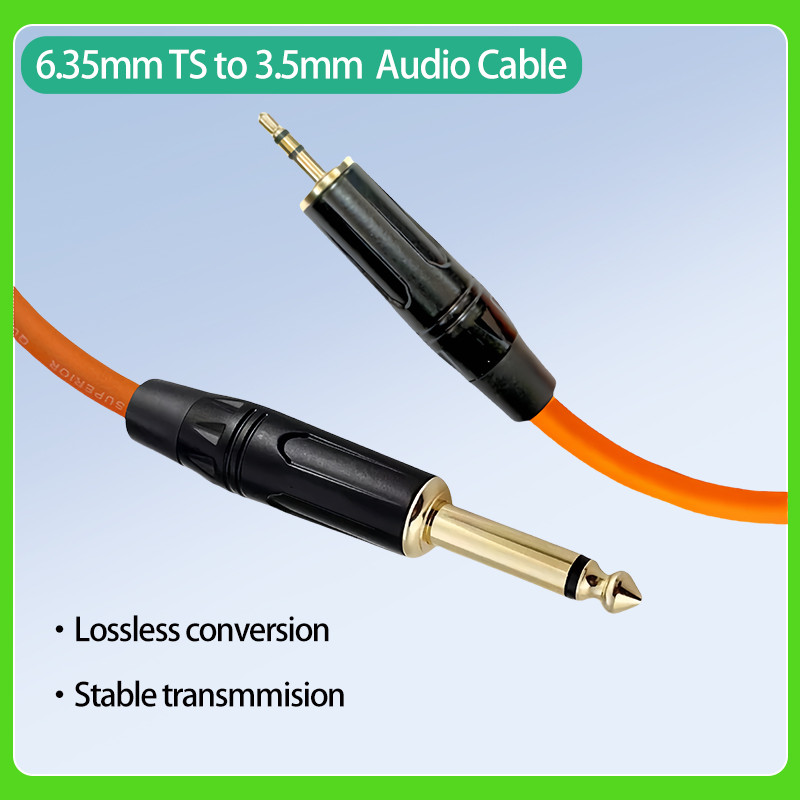 【1.0M/1.5M/3.0M/5.0M】3.5mm to 6.35mm Stereo Audio Cable 1/8 to 1/4 Cable 3.5 TRS Male to 1/4 ...