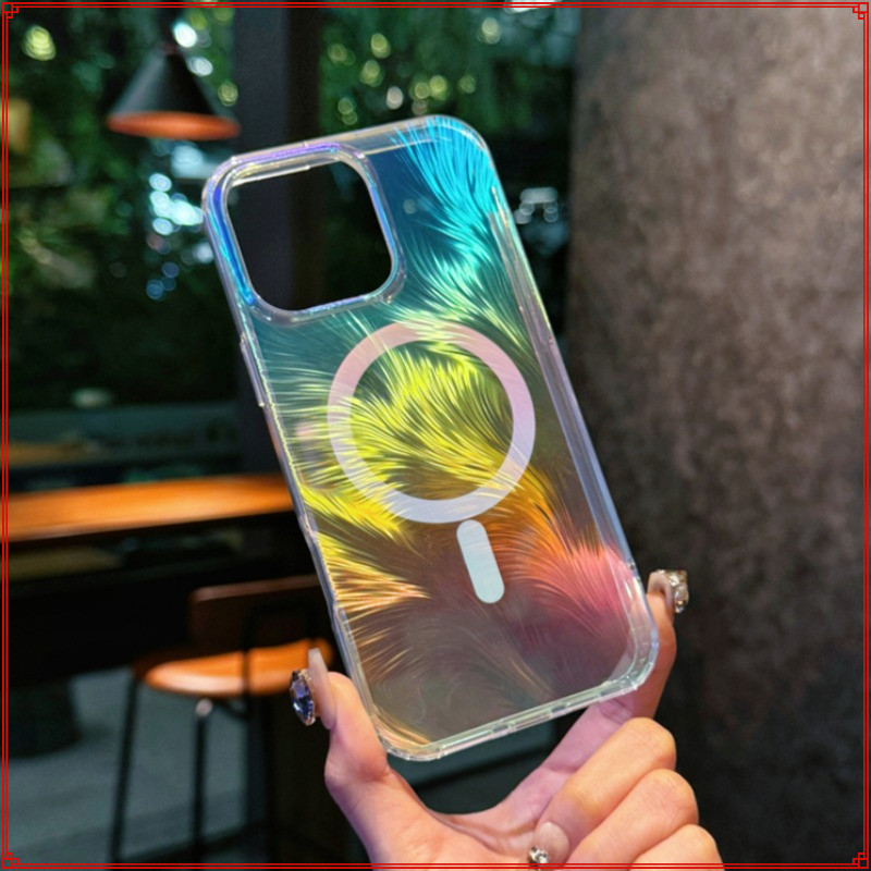 Shiny plated phone case For Iphone 16 15 14 13 12 Pro max 16E Feather ...