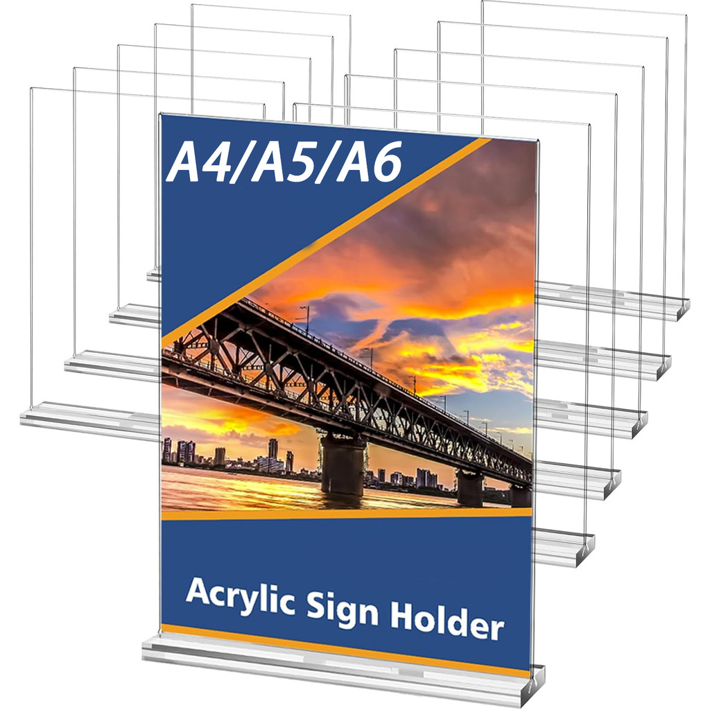 A4/A5/A6 Acrylic Table Card Display Stands / Double Side Menu Poster ...