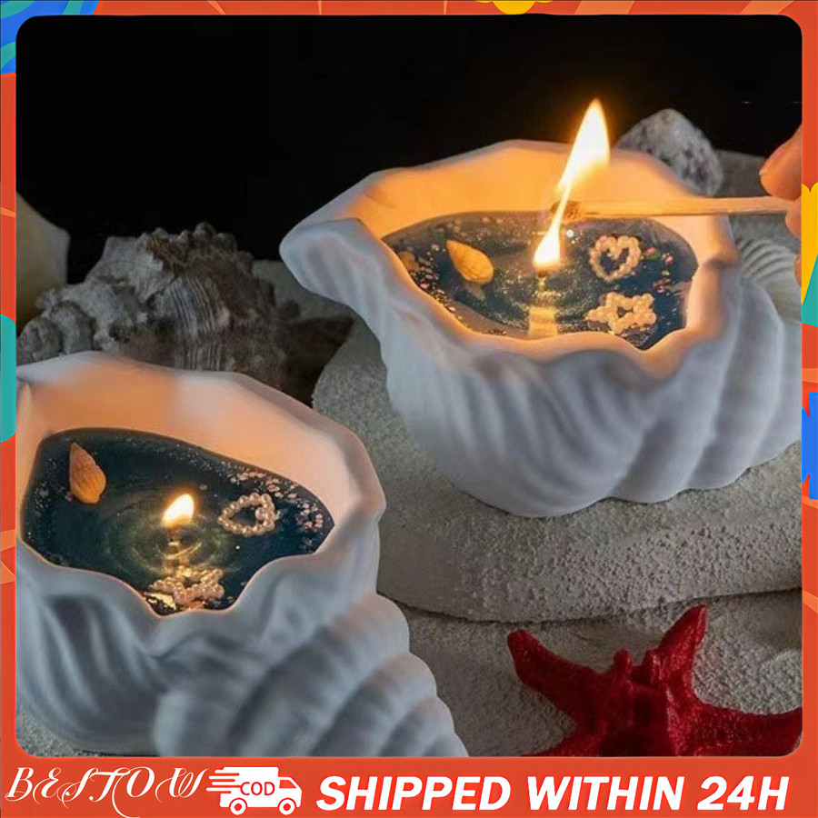 Conch shell scented candles Handmade jelly candle Bedroom Study Living ...