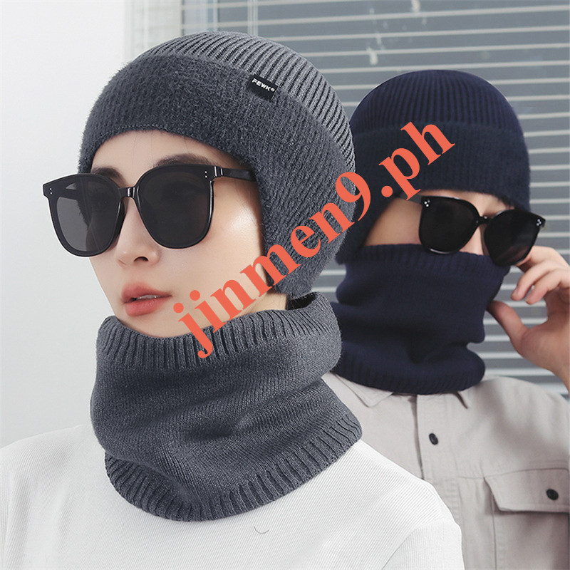 JM-Men And Women Windproof And Warm Neck Protection Knitted Hat, Winter ...