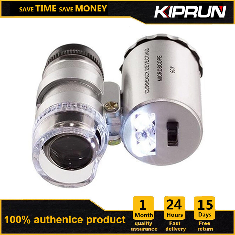 GG+KIPRUN Handheld Magnifying Glass 60X Microscope Loupe Portable ...