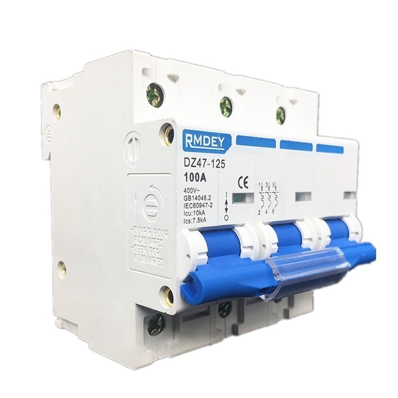 Promotion Shanghai people DZ47 100A air open 3P circuit breaker three-phase 125A air switch 380V ...