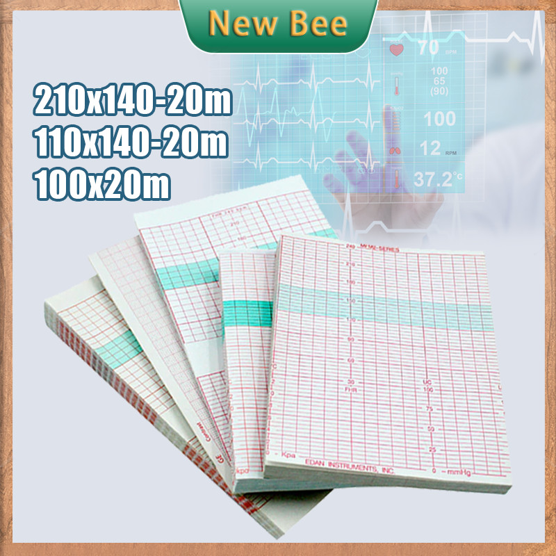 ECG Paper Red Grid Thermal Diagnostic Paper 110mmx20m ECG Recording ...