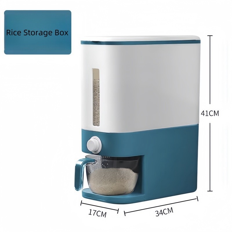 rice dispenser 10kg Big Size Rice Dispenser Storage Automatic Graduated ...