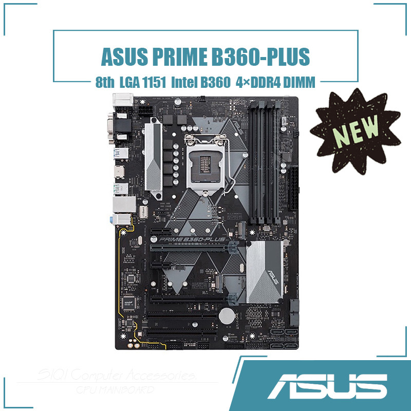 [NEW] ASUS PRIME B360-PLUS Motherboard LGA 1151 4xDDR4 DIMM Intel B360 ...
