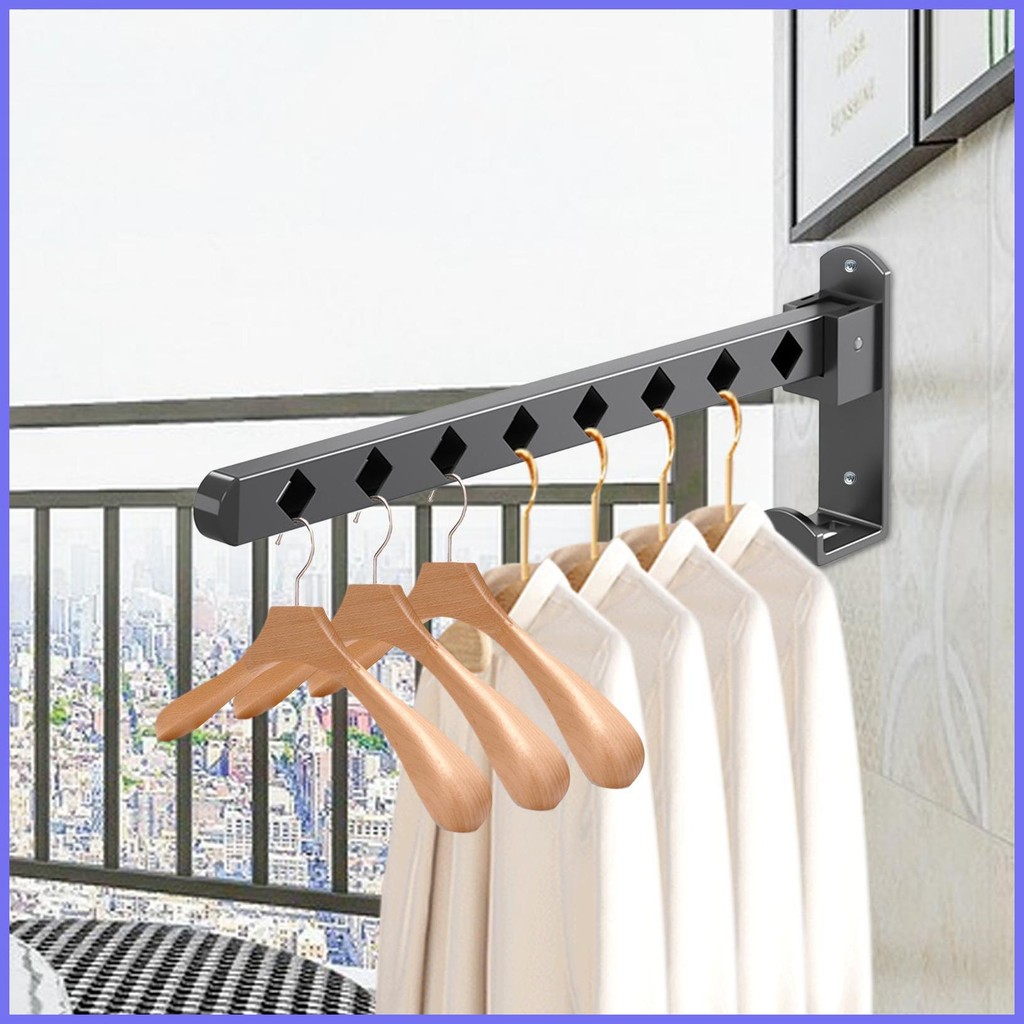 Wall Mounted Clothes Drying Rack Wall Mounted Clothes Rack Retractable ...