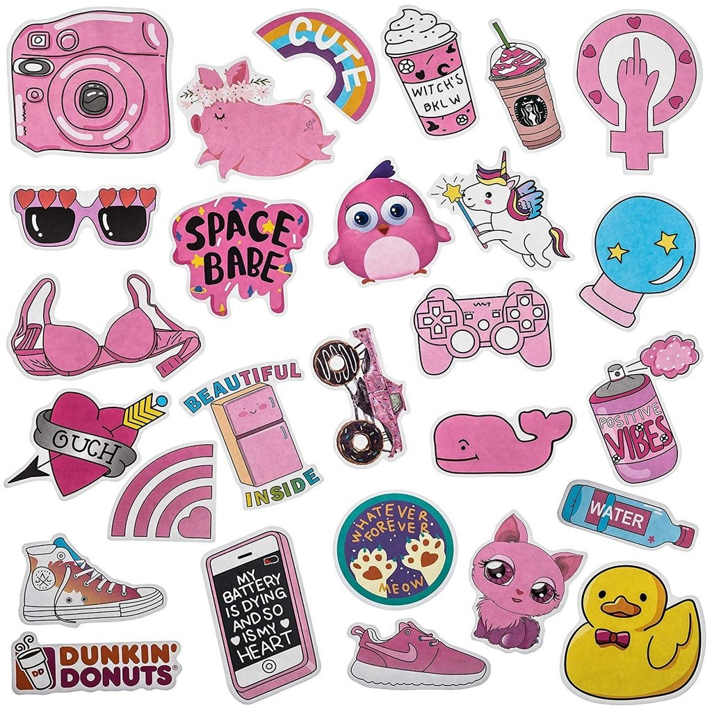 Cute Sticker Water Bottles Laptop For Vsco Girls 50 Pack Creative ...
