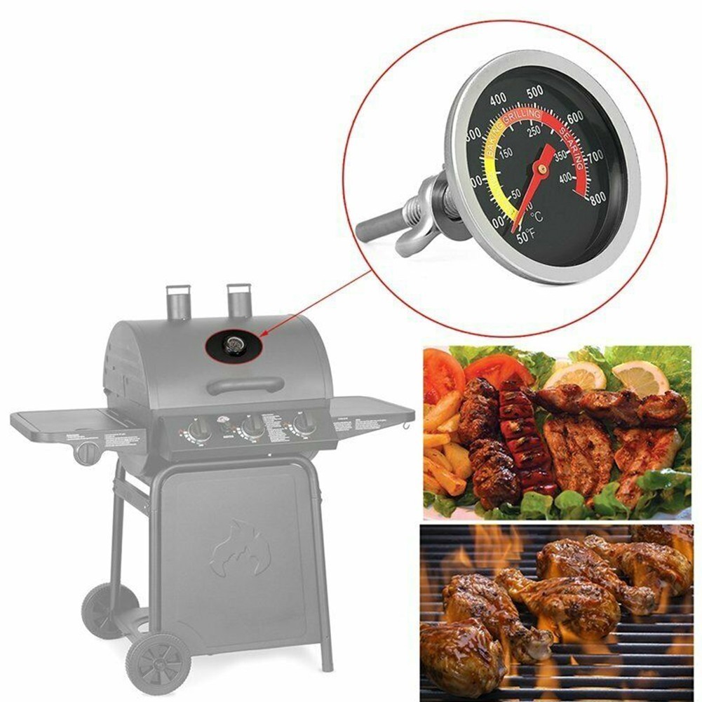 Livest/ Barbecue Thermometer Oven Temp Gauge 10~400℃ BBQ Smoker Grill ...