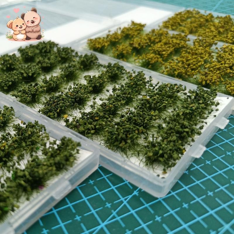28pcs/pack Static Lowland Shrubs Tuft, Miniature Terrain Model Kit ...