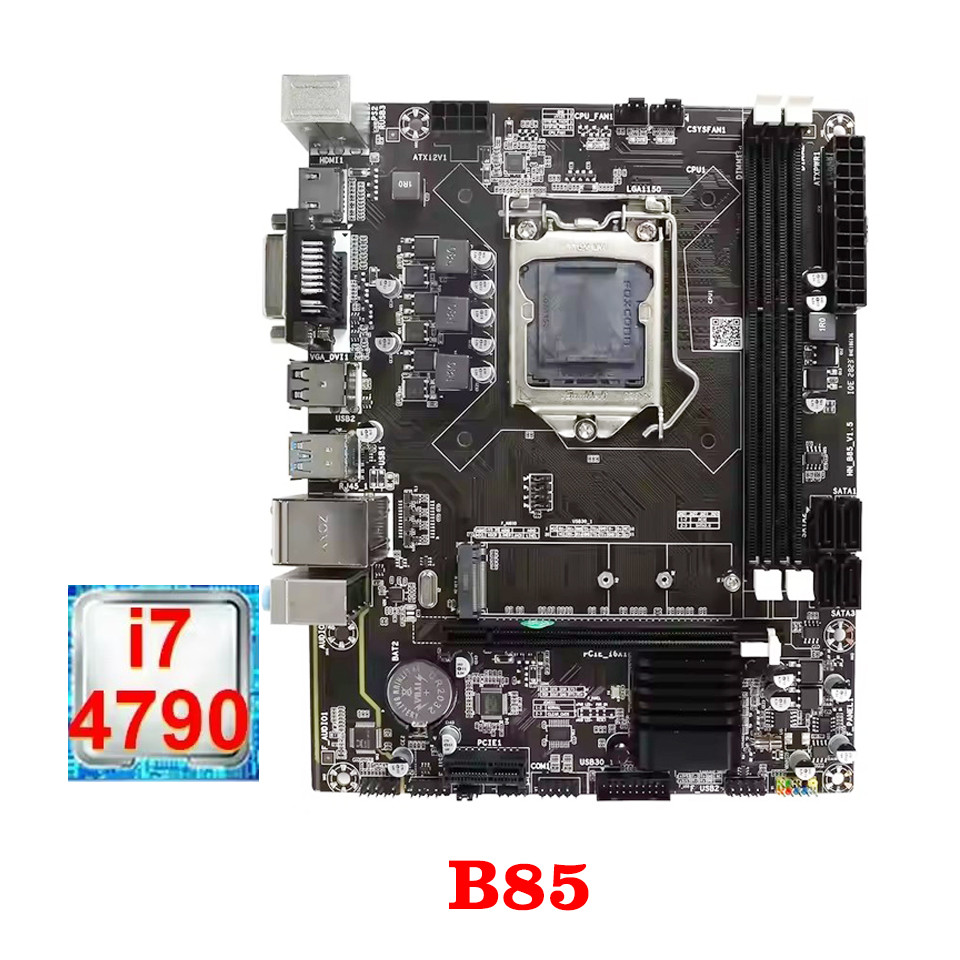 B85 Itx Motherboard Set with I3 4170 CPU I7 4790 Placa Mae LGA 1150 Desktop Assembly Combo Kit ...