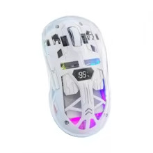 A2 Transparent Mouse Wireless with Digital Screen,Dazzle RGB,4000DPI 5 ...