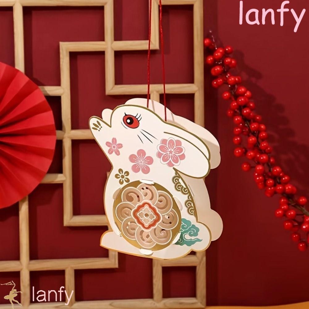 LANFY Cute Rabbit Portable Lantern, Luminous Handheld Cartoon Rabbit ...