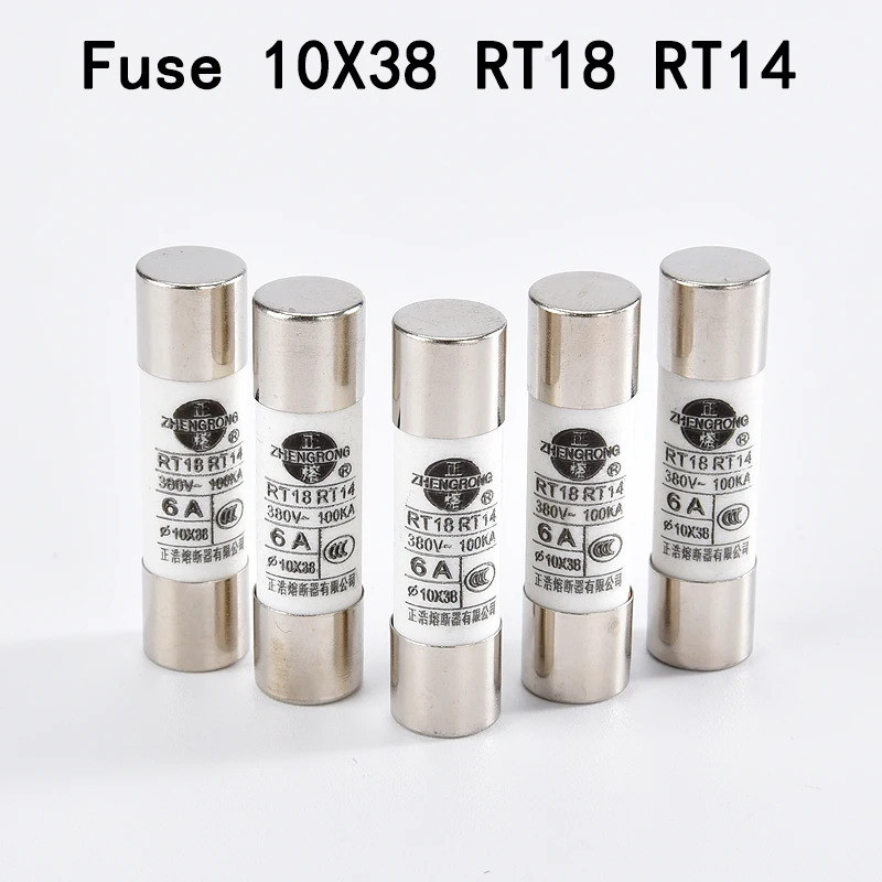 20Pcs RO15 RT18 RT14 AC380V RT18-32X Fuse base fuse 10mm*38mm 1A 2A 3A ...