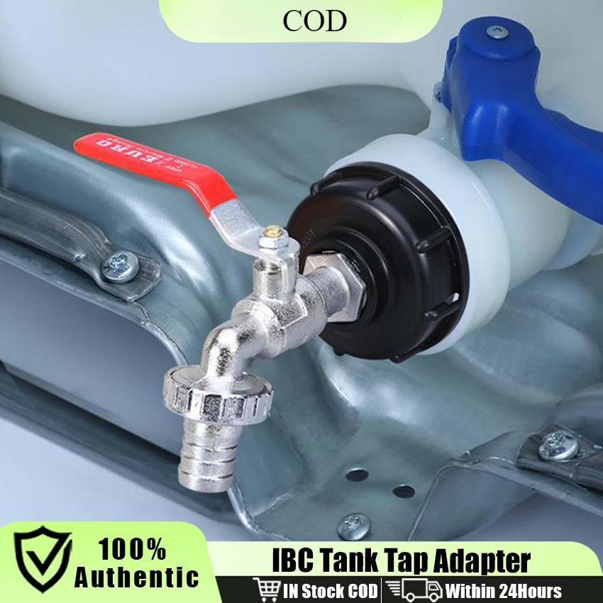 Alloy Faucet + Alloy Spout IBC Tank Hose Adapter Coarse S60X6 Thread to ...