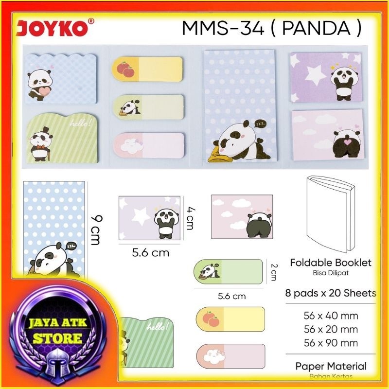 Memo Stick JOYKO MMS-34 Sticky Note Sticky Memo Paper Cute Bookmark ...