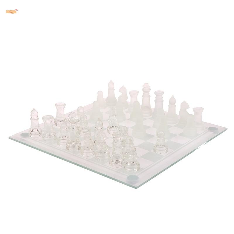Sweet 1Set Craft Crystal Glass Chess Set Acrylic Chess Board Anti ...
