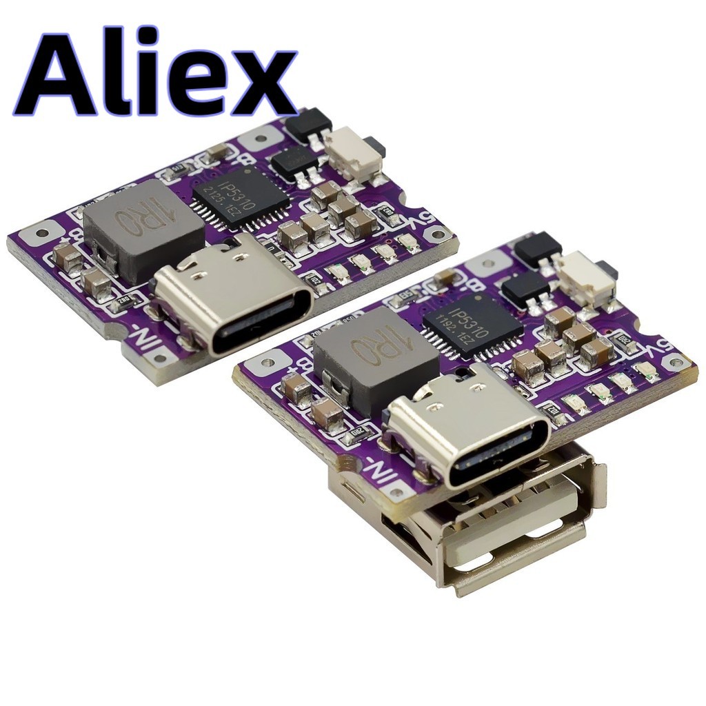Type-C USB 5V 3.1A Boost Converter Step-Up Power Module IP5310 Mobile ...