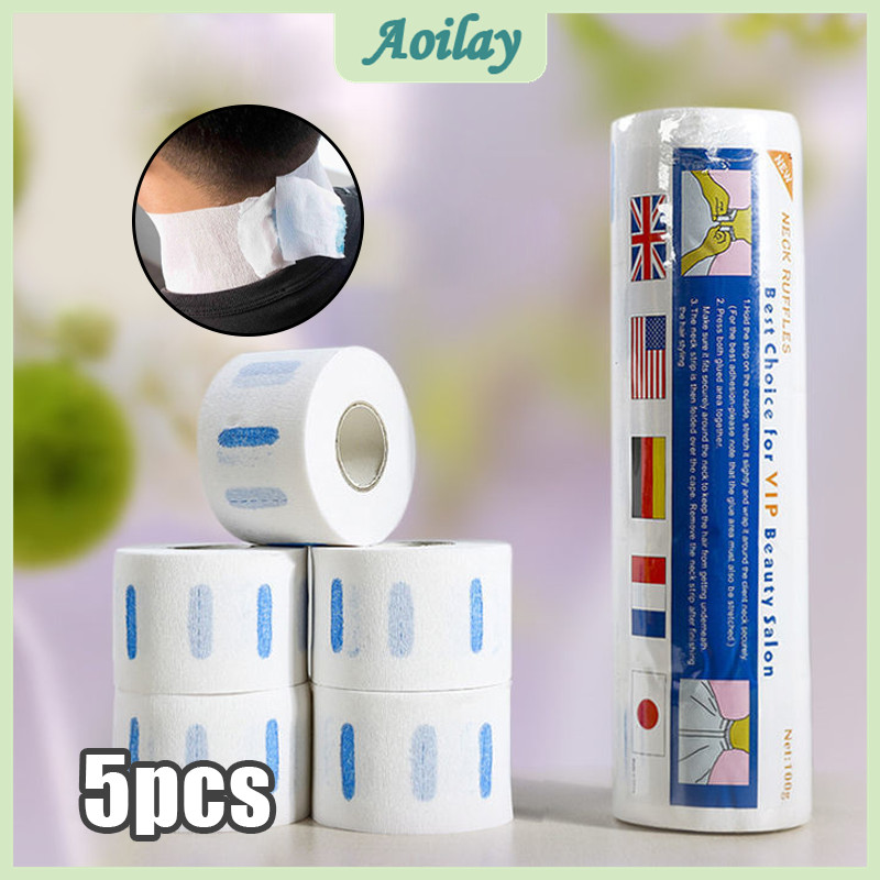 5 Rolls Disposable Neck Tissue Barber Shop Hair Cutting Neck Paper ...