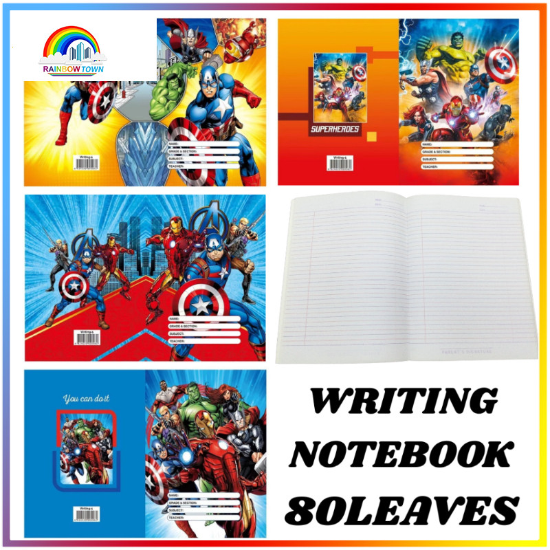 RBT 10PCS NOTEBOOK CHARACTER WRITING NOTEBOOK 80 LEAVES GRADE SCHOOL ...