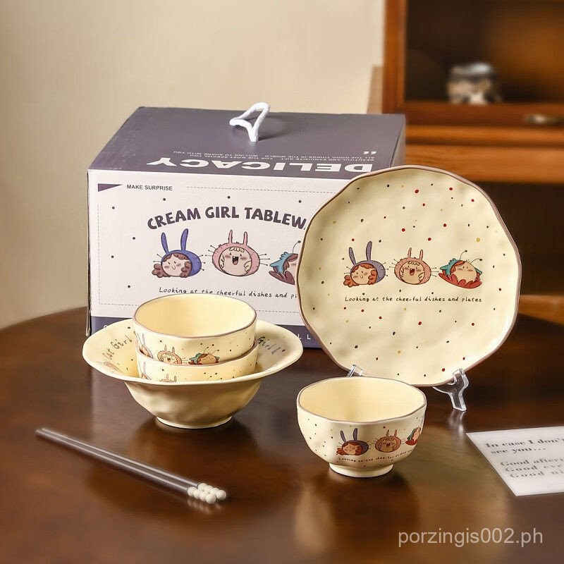 Jasmine Preferred Cream Girl Ceramic Tableware Cute Tableware Bowl ...