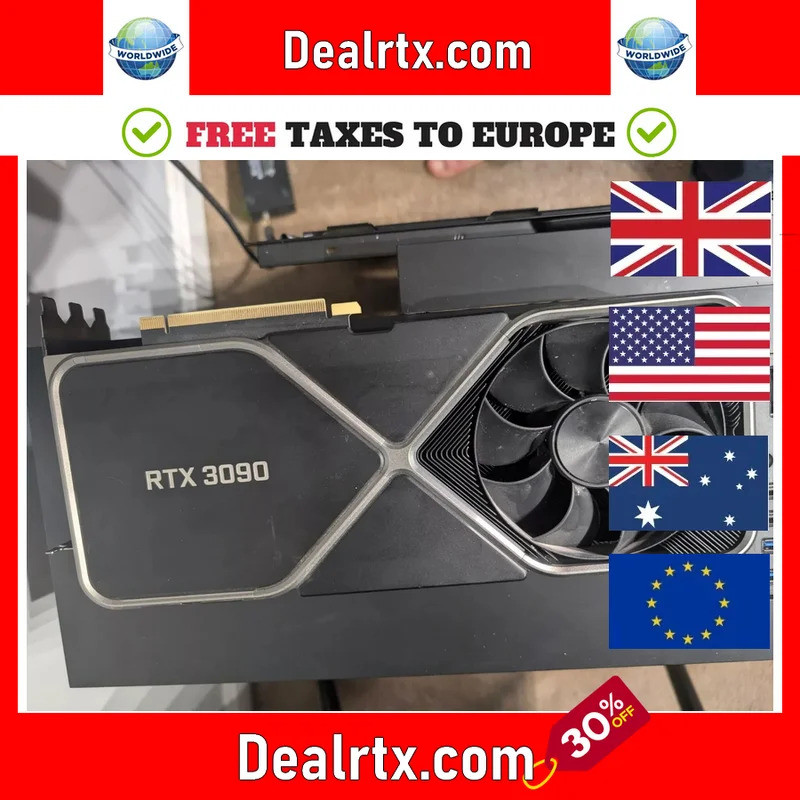 USED NVIDIA GeForce RTX 3090 Founders Edition 24GB GDDR6 Graphics Card ...