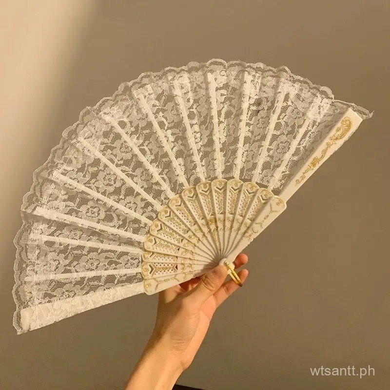 Retro Lace Fan European Style Court Style Dancing Fan | Shopee Philippines