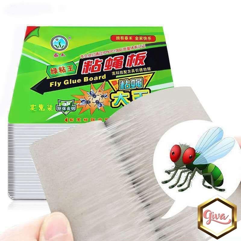 100 PCS Sticky Glue Paper Fly Trap Fly,Catcher Bugs Catcher Sticky ...