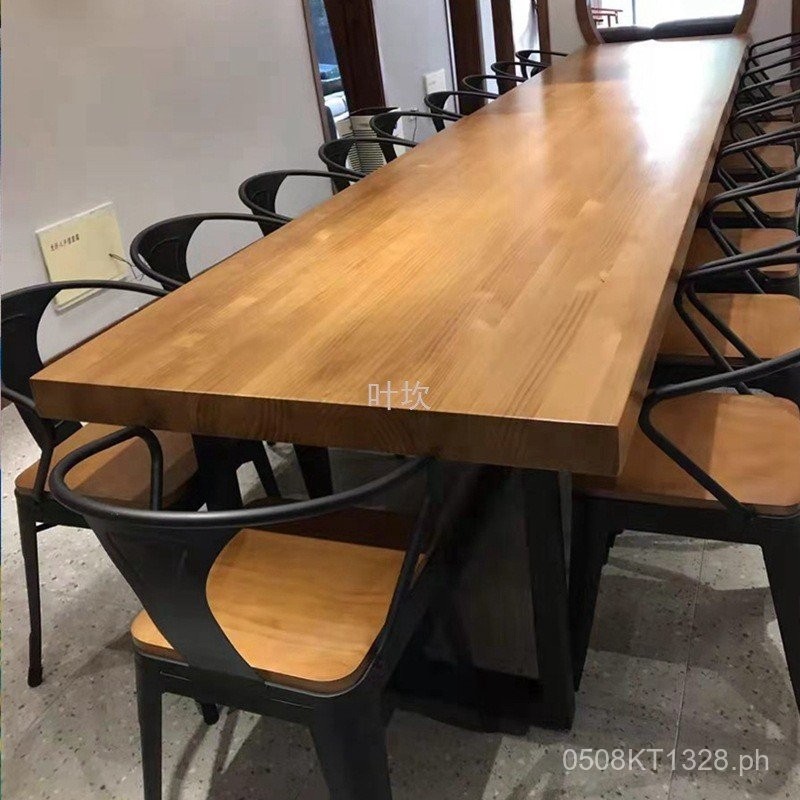 K Cage1Vintage Solid Wood Large Board Table Multi-Person Conference ...