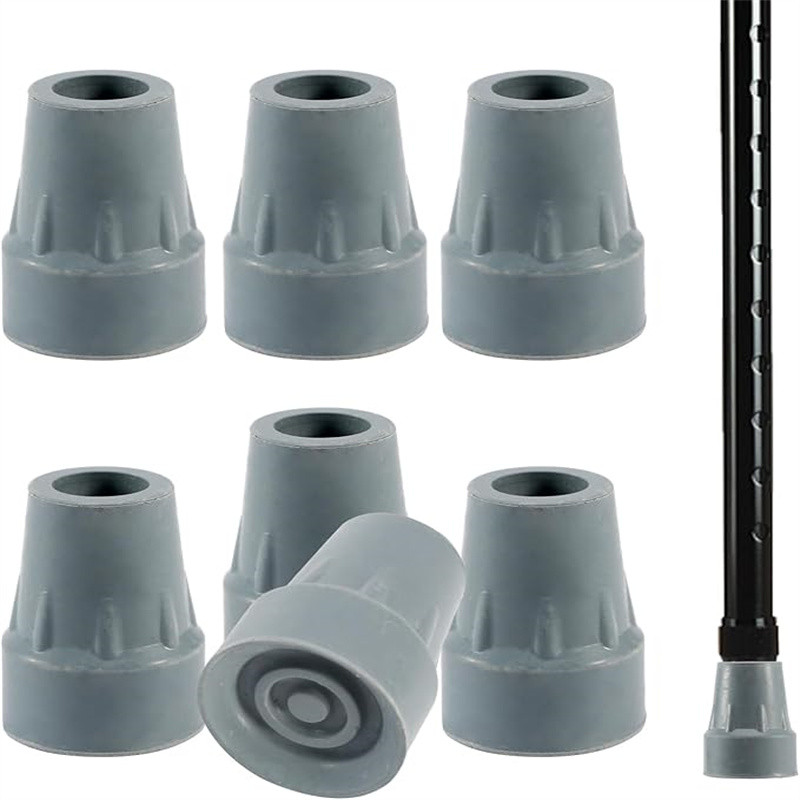 Rubber Trekking Pole Cap Walking Stick Crutch Cane Bottom Pads Cover ...