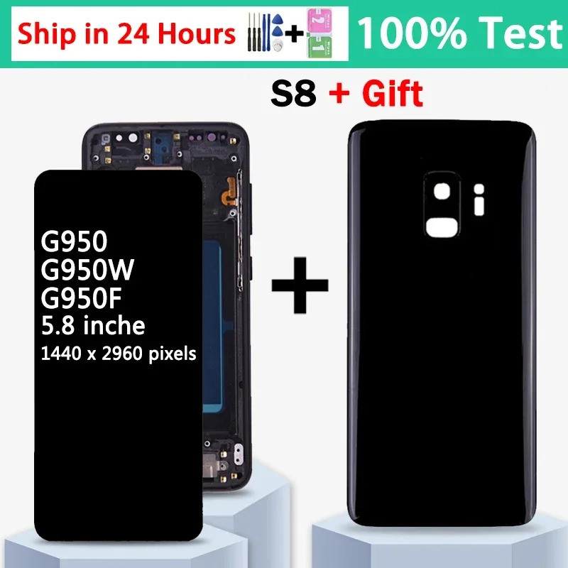 TFT Quality for Samsung S8 LCD G950F G950FD G9500 G950U Display Touch ...