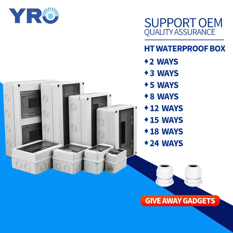 Waterproof Distribution Box 2/3/5/8/12/15/18/24 Ways Outdoor Electrical ...