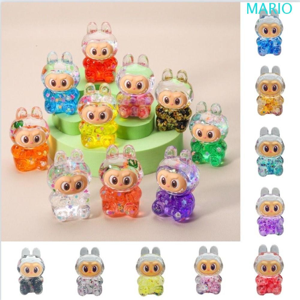 MARIO Luminous Labubu Quicksand Dolls, Noctilucent Luminous Candy Color ...