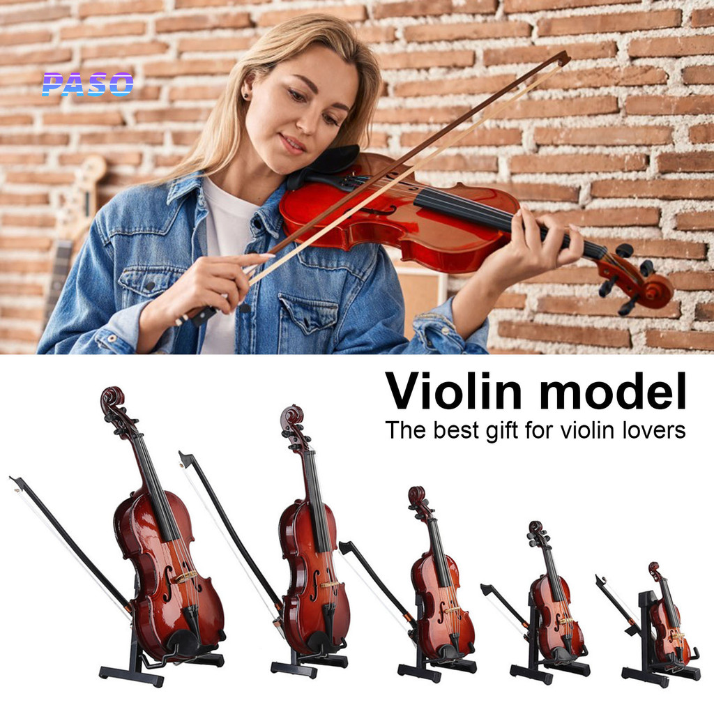 PSO-Tiny Violin Keychain with Sound Mini Violin Toy Set Plays Sad Music ...