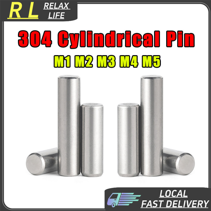 [RL] Dowel Pin Length 5-70mm SUS 304 Cylinder Solid Shaft Round Pins ...