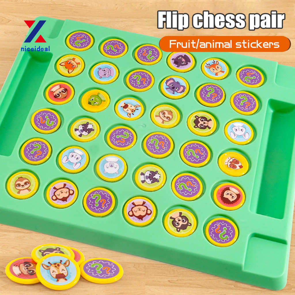 [Ready stock] Kids Educational Memory Game Educational Flipping Chess ...