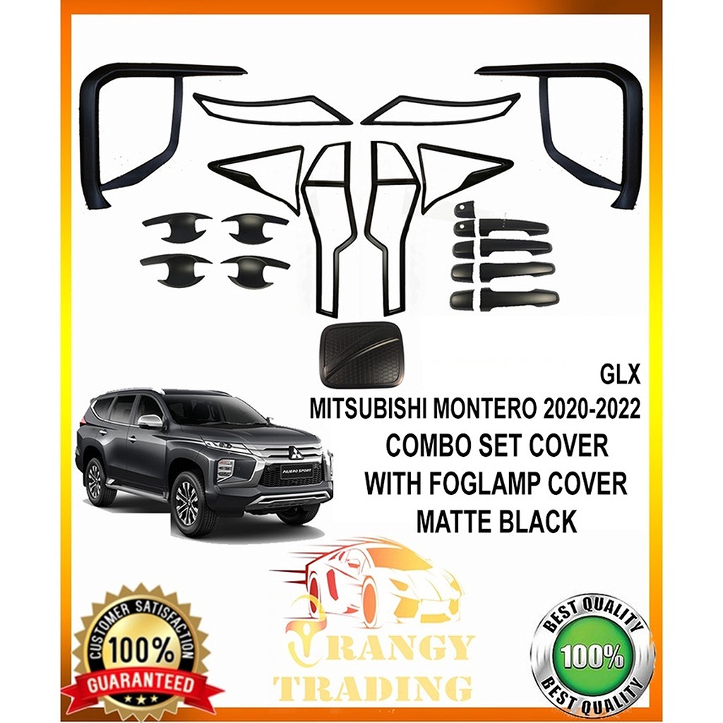 Mitsubishi Montero 2020 to 2025 GLX Garnish Combo set w/ Foglamp cover ...