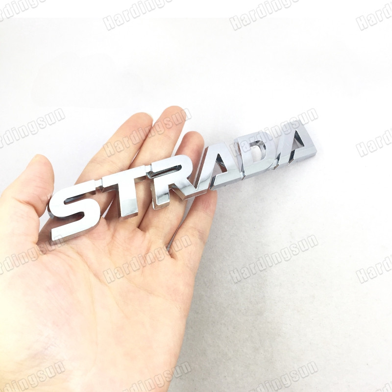 1 x ABS Chrome STRADA Letter Logo Car Auto Trunk Lid Emblem Badge ...