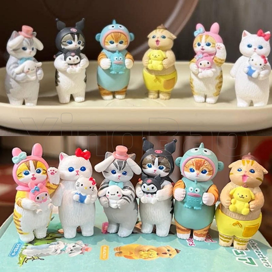 Hello Kitty Sanrio Shark Cat Crossdressing Purin Kuromi Melody Merman ...