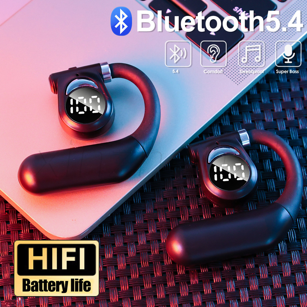 Bone Conduction Wireless Headset - Type-C Charging Sports Earhook ...