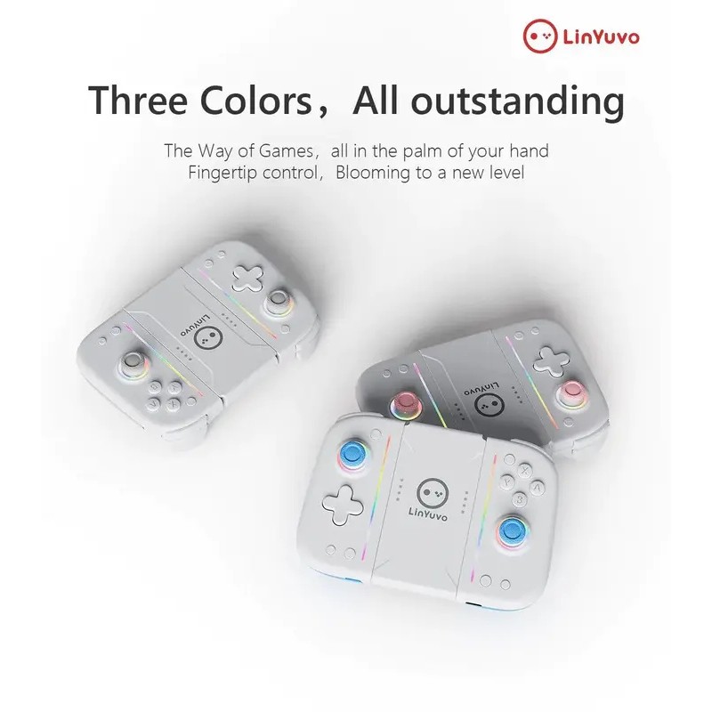 LinYuvo KS52 RGB Wireless Gamepad Game Controller with Wake-Up Function and Nintendo Switch/Lite ...