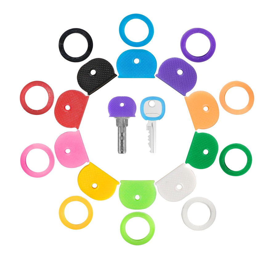 10PCS Key Covers Caps Color Key Caps Tags Covers Set Plastic Key ...